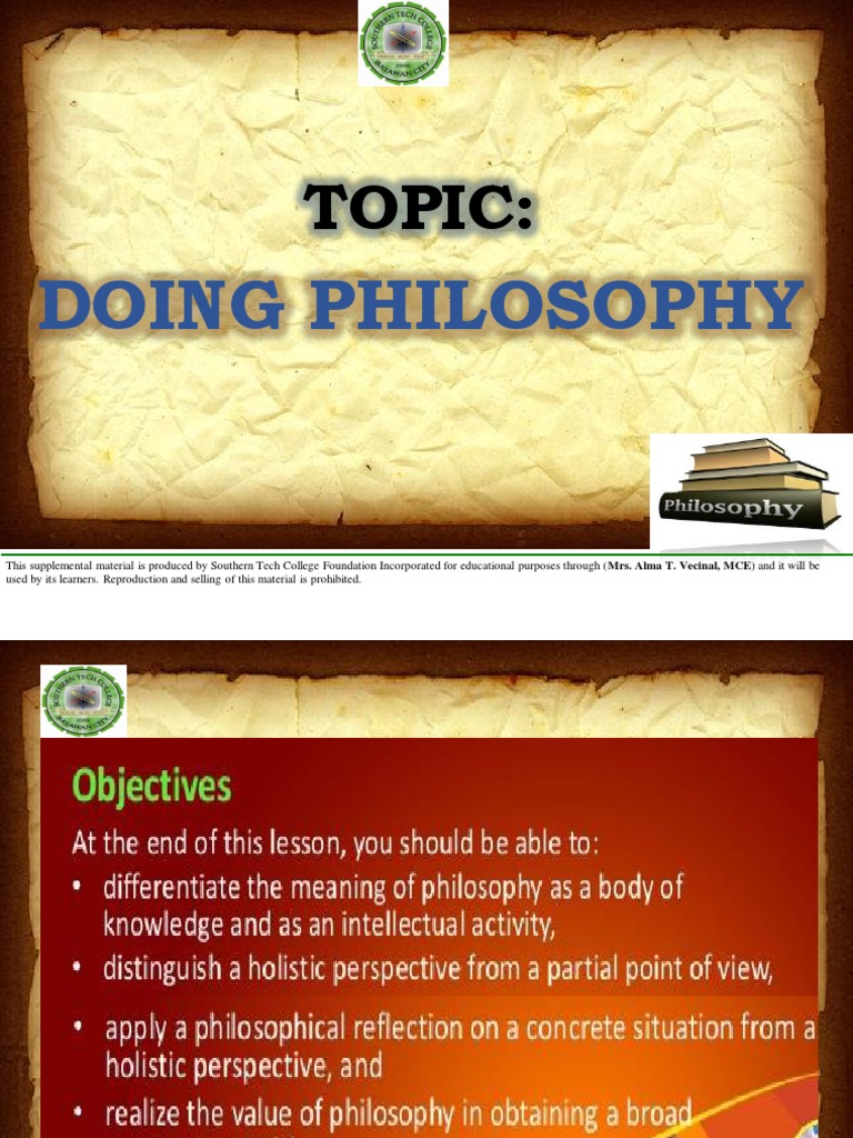 Week 1 Doing Philosophy Pdf Cognition Learning