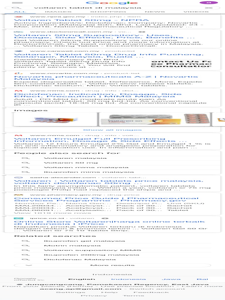 Voltaren Tablet Di Malaysia - Google Search | PDF | Pain Management ...