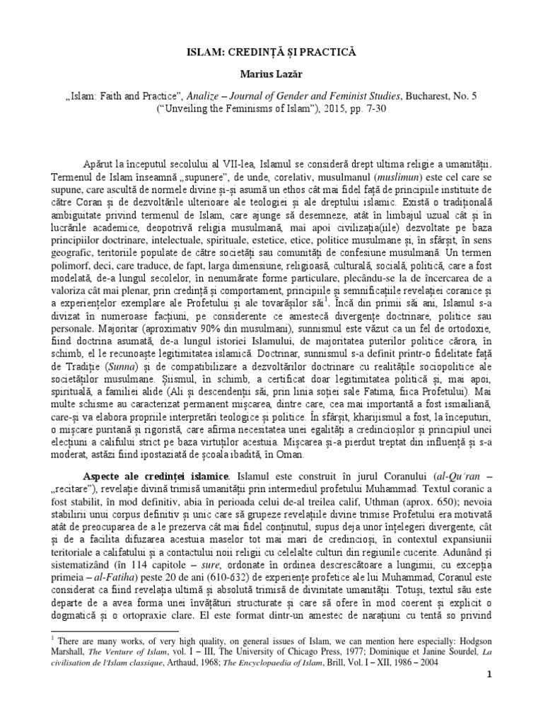 Islam, Credinta Si Practica | PDF