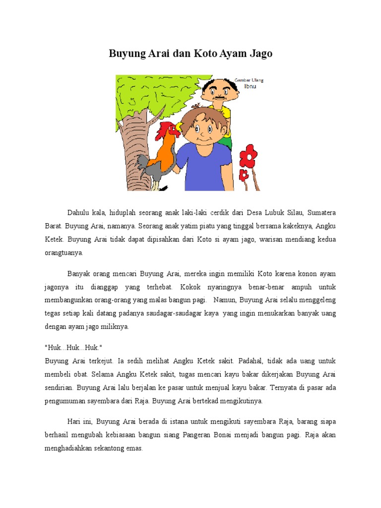 Hikmah Buyung Arai dan Ayam Jago | PDF