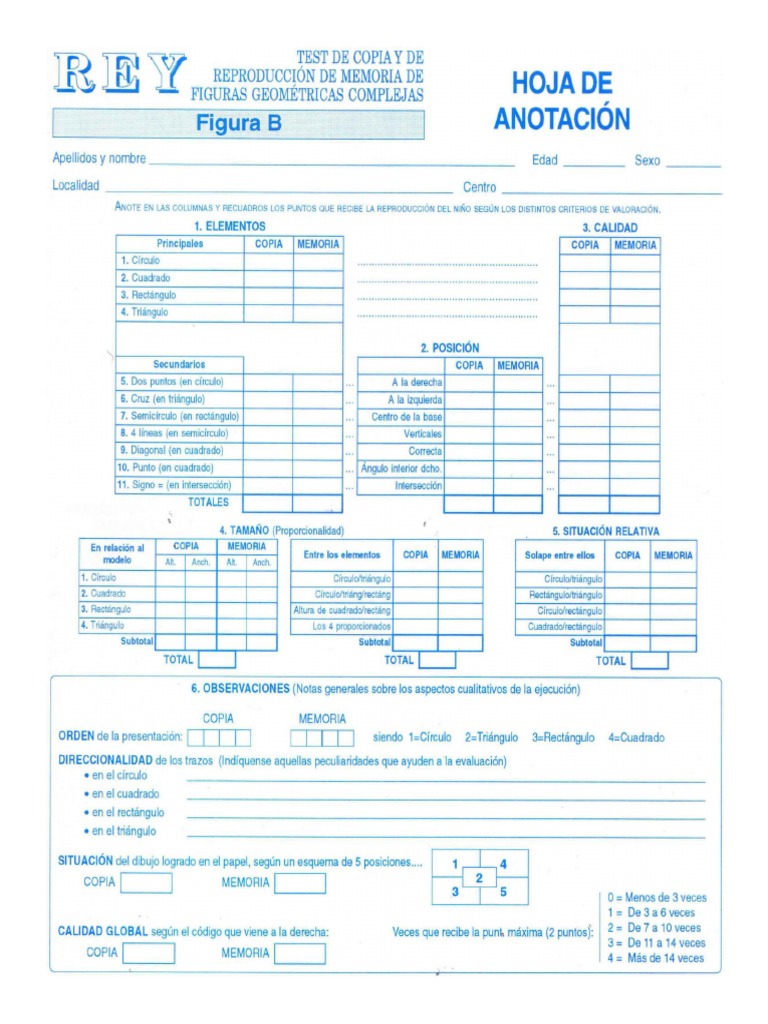 Hoja de Anotación, Figuras A y B | PDF