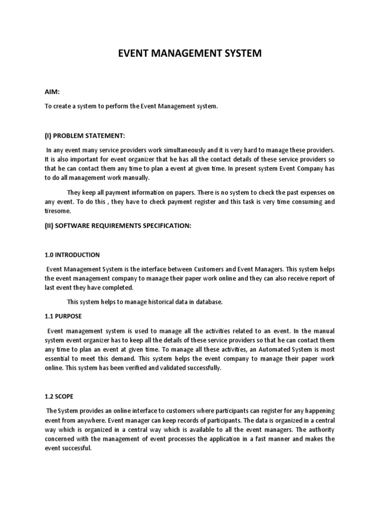 Event Management System | PDF | Databases | Use Case