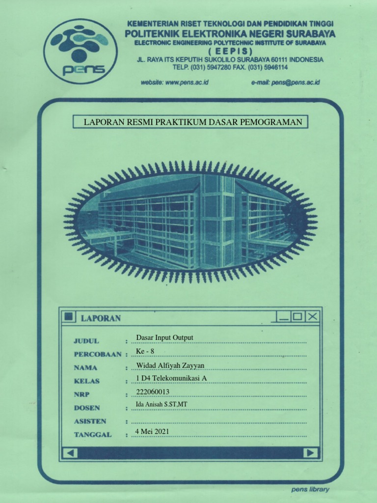 Laporan Resmi Dasprog P8 - Dasar IO | PDF