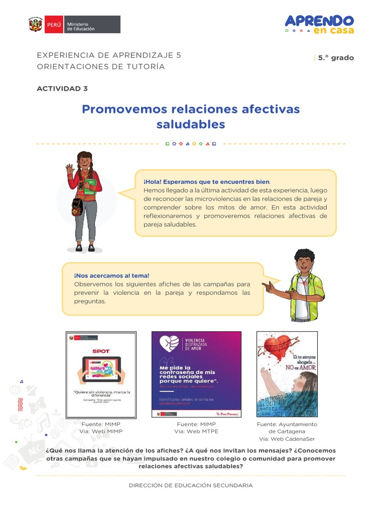 Relaciones Saludables en Secundaria | PDF | Violencia | Diseño