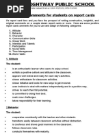 Visual Arts Report Card Comments | PDF | Art