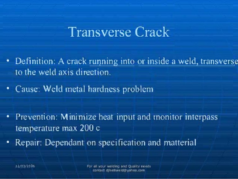 Understanding Transverse Weld Cracks | PDF