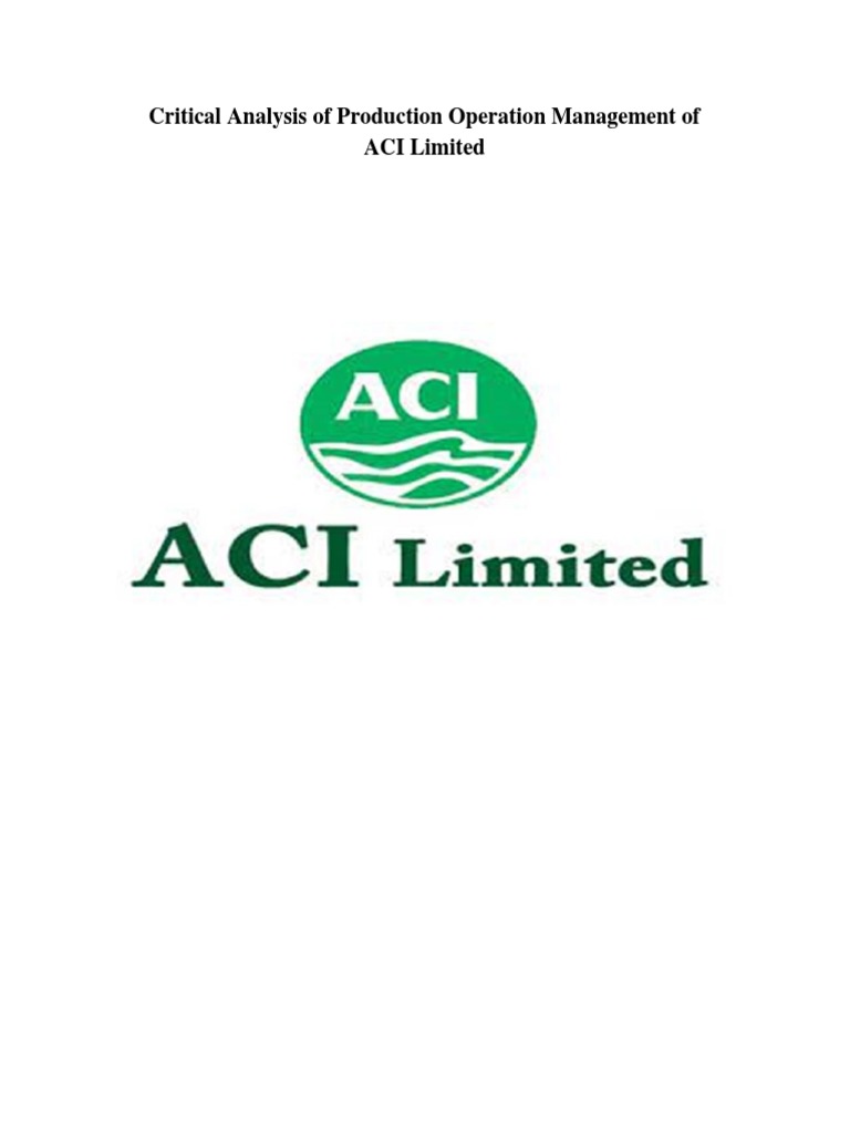Critical Analysis of Production Operation Management of | PDF ...