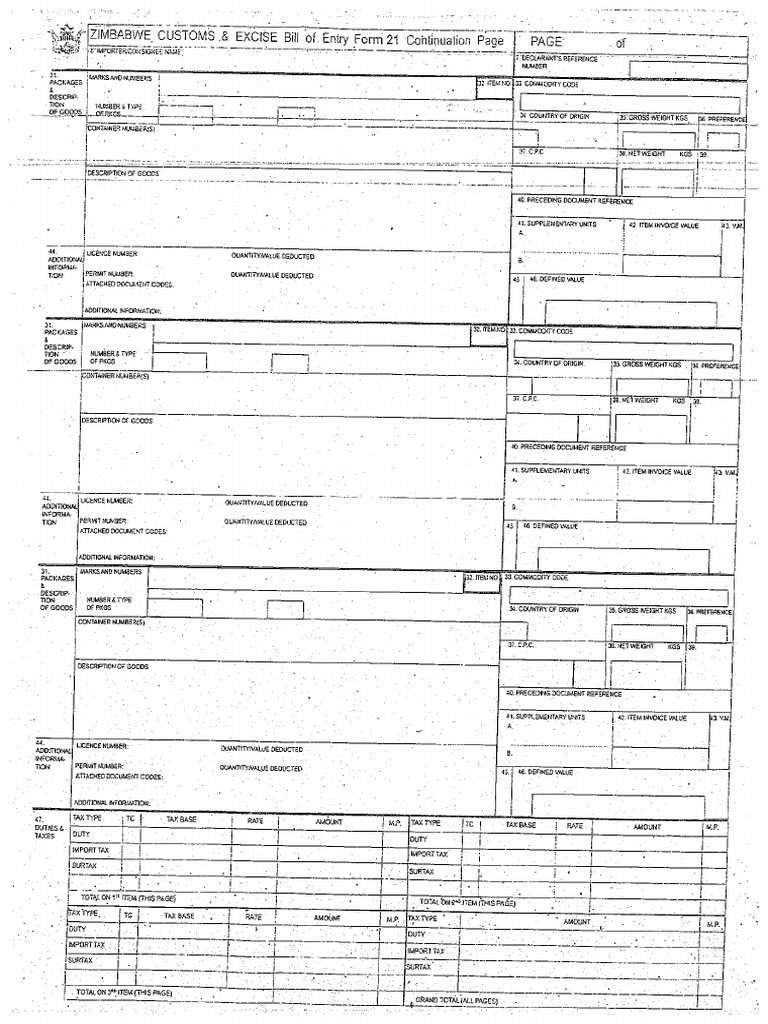 Bill of Entry Page 2 | PDF