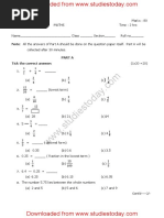 ANswer Key - PWNSAT - Sample Paper - Class-7 | PDF