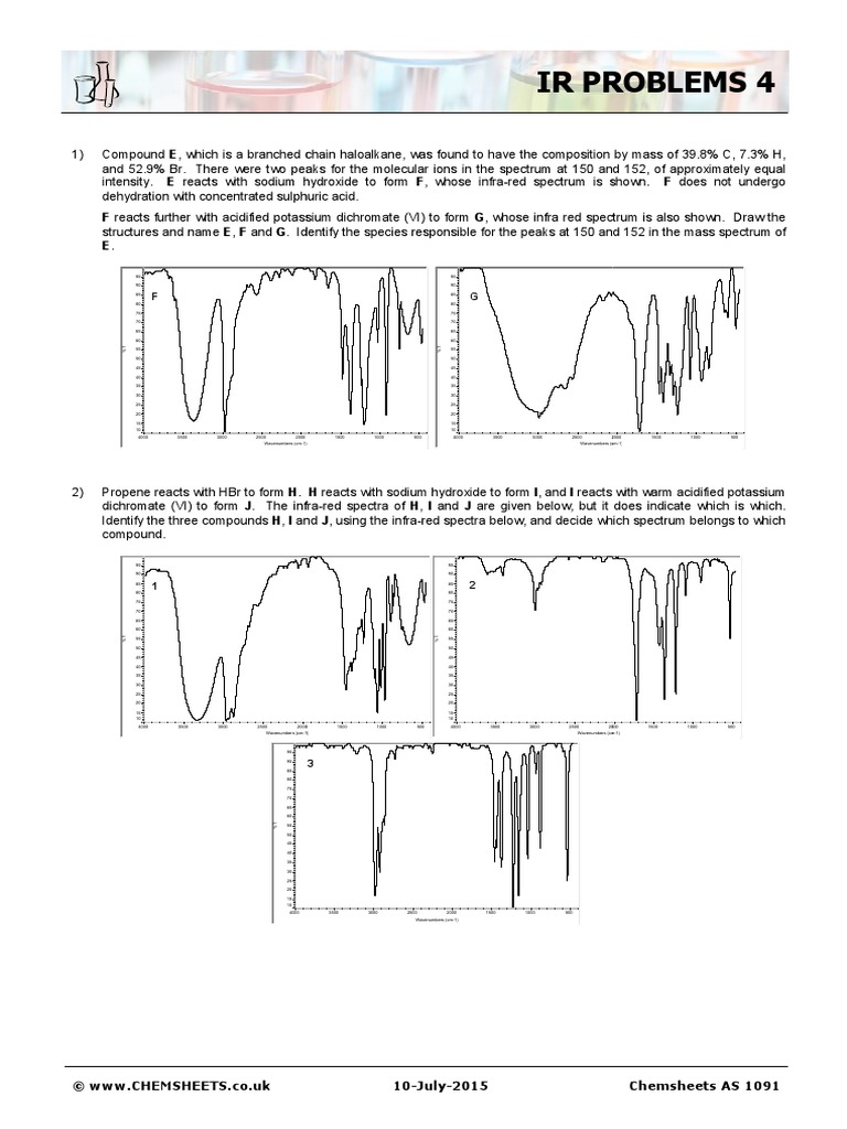 Ir Problems Ir Problems 4: F Reacts Further With Acidified Potassium ...
