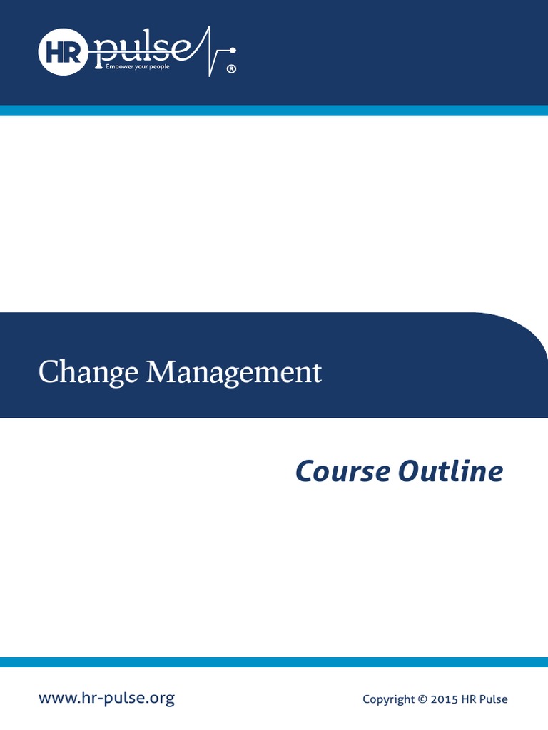 Change Management: Course Outline | PDF | Career & Growth