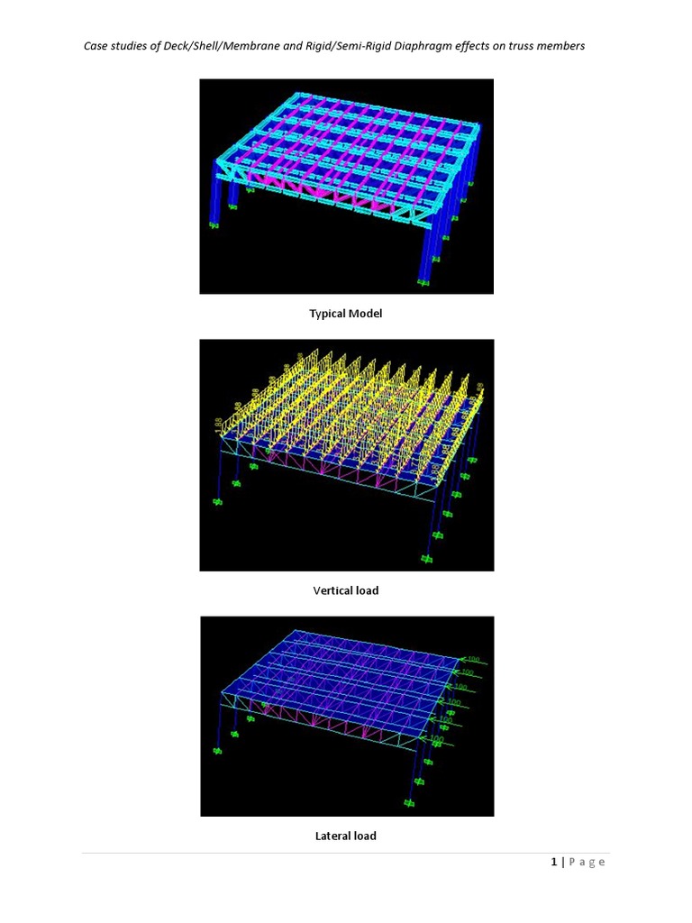 Case Studies of Deck/Shell/Membrane and Rigid/Semi Rigid Diaphragm ...