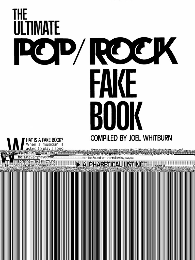 Songbook - The Ultimate Pop Rock Fake Book | PDF