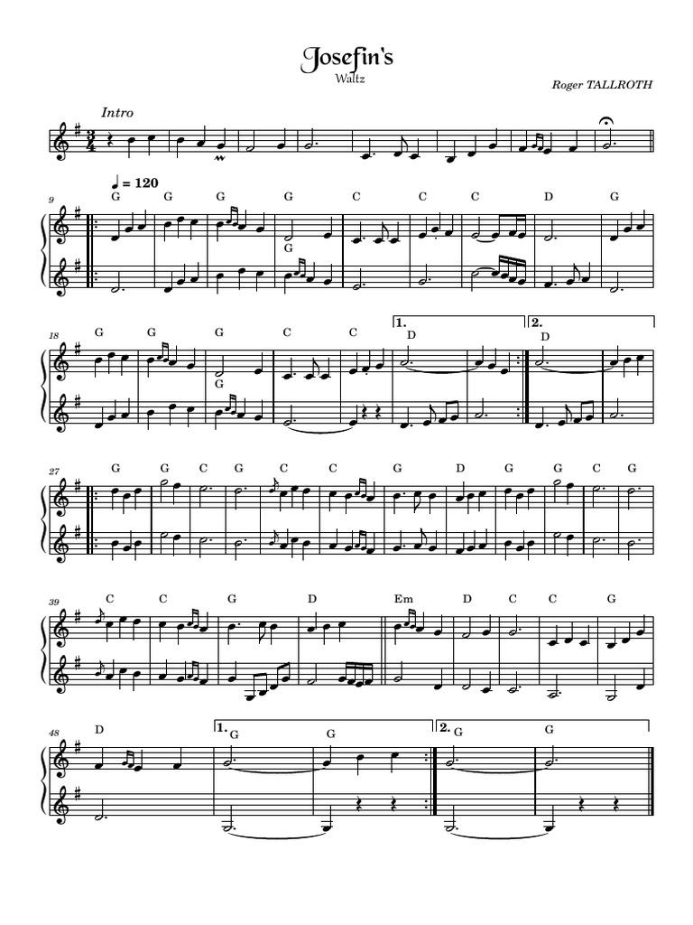 Josefin's Waltz Sheet Music | PDF