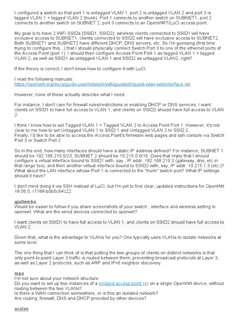 OpenWRT Vlan | Download Free PDF | Computer Network | Ip Address