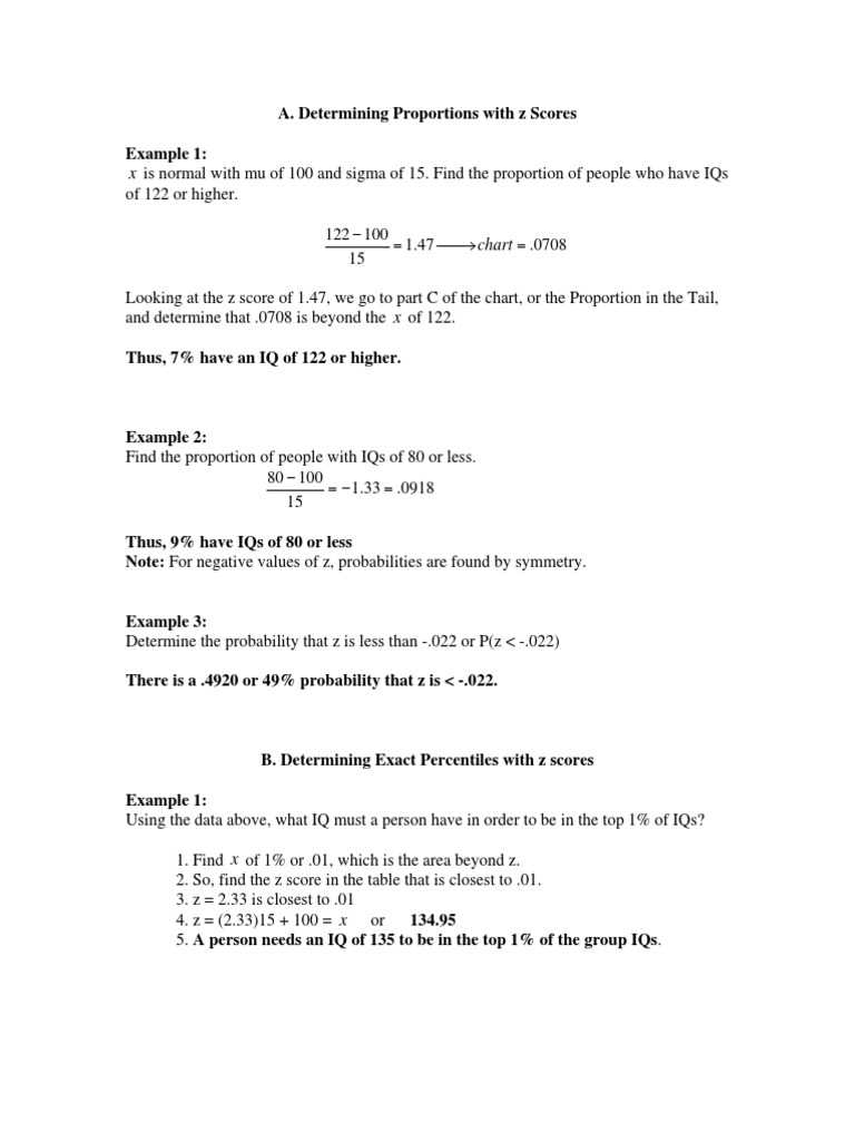 Z Scores and Percentiles Explained | PDF | Percentile | Standard Score