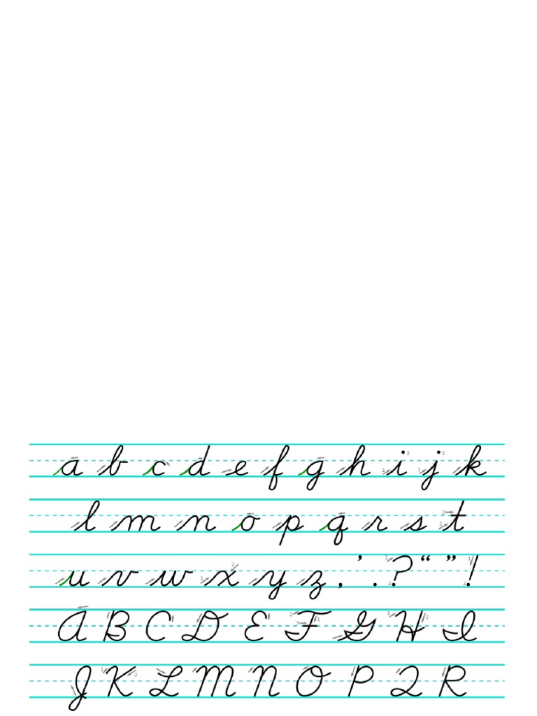 Abecedario Cursiva | PDF