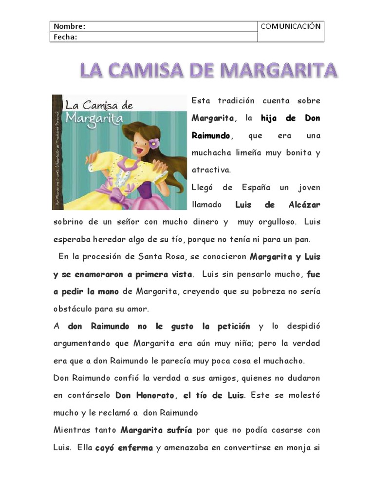 LA CAMISA DE MARGARITA Ampliado | PDF