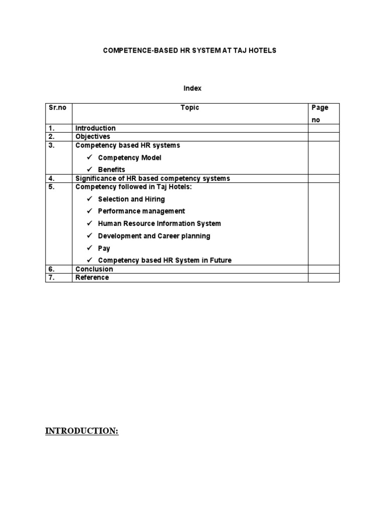 Competency-Based Human Resource Management: Exploring the Use of ...