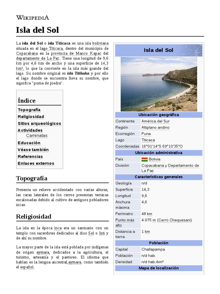 Isla Del Sol | PDF