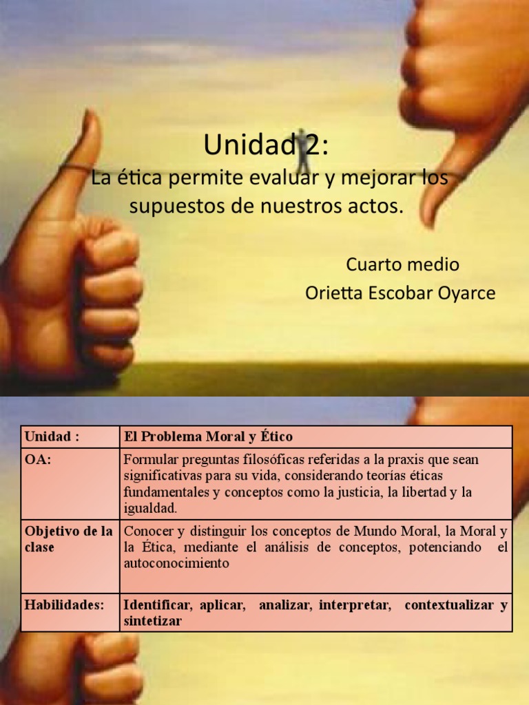 Unidad 2. Ética y Moral | PDF | Moralidad | Comportamiento