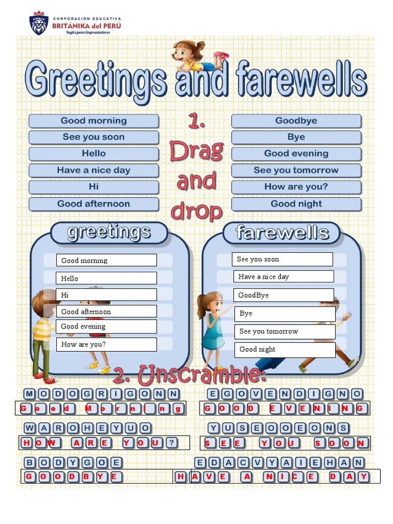 Worksheet - Greetings-Alphabet | PDF