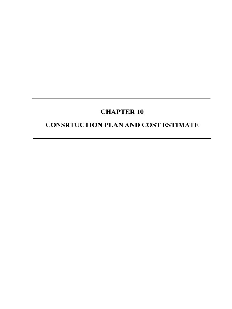 Consrtuction Plan and Cost Estimate | PDF | Deep Foundation | Concrete