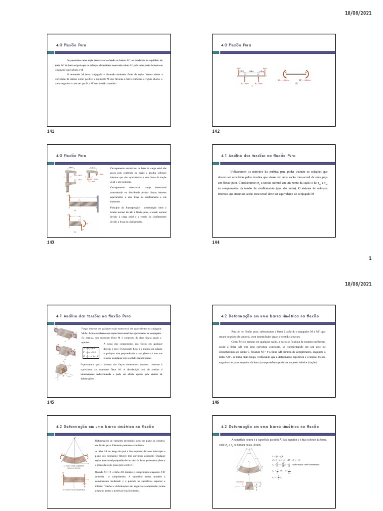 Aula 4 - MECSOL | PDF | Estresse (Mecânica) | Flexão (Física)