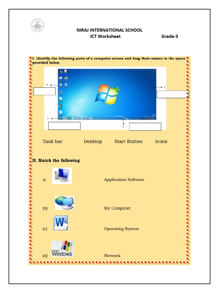 Niraj International School ICT Worksheet Grade-3 | PDF