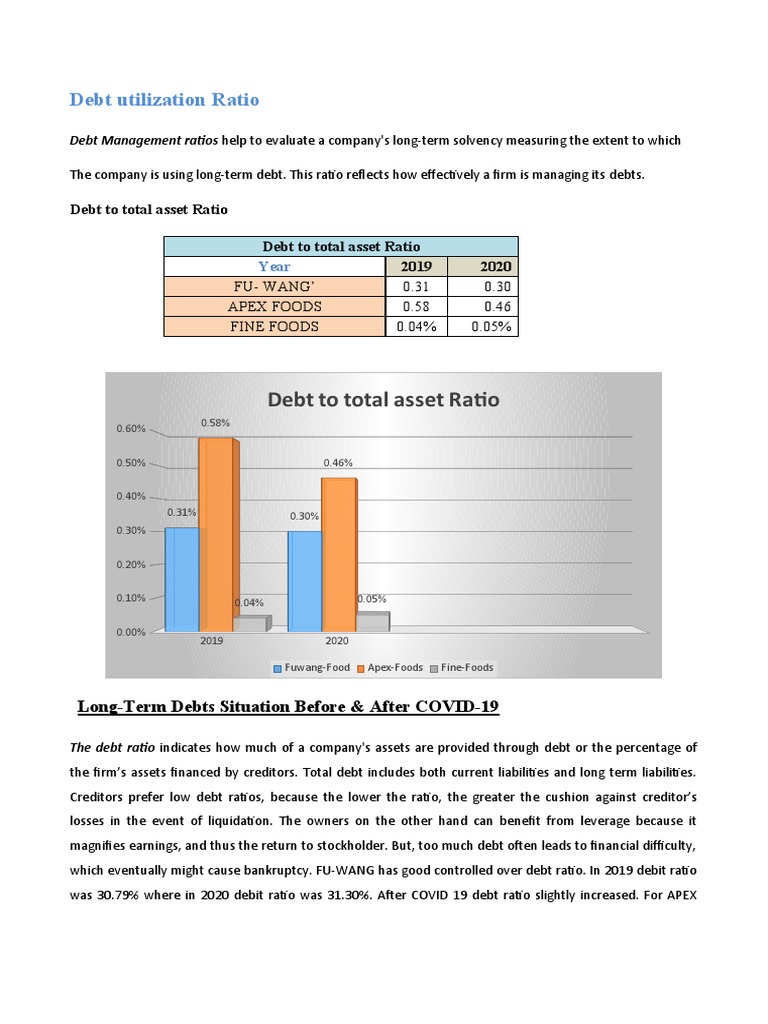 Debt Utilization Ratio | PDF | Debt | Inventory