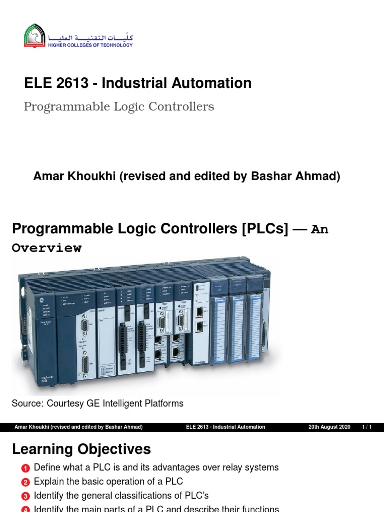 1 - LO1 - Programmable Logic Controllers (PLCS) - An Overview | PDF ...