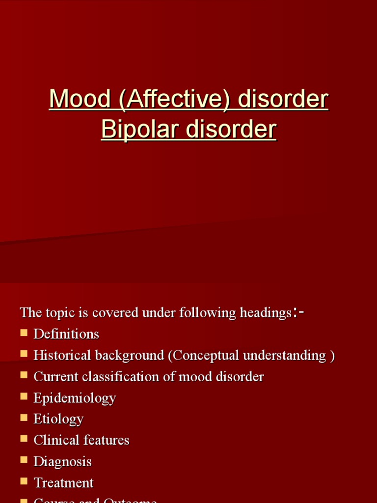 Overview of Bipolar Affective Disorder | PDF | Bipolar Disorder | Major ...