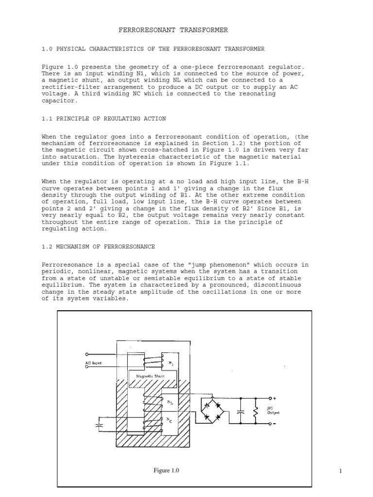 Ferroresonant Transformers White Paper | PDF | Rectifier | Transformer