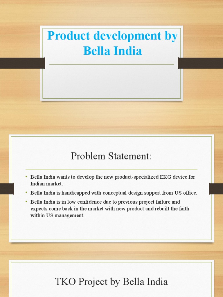 Product Development by Bella India | PDF