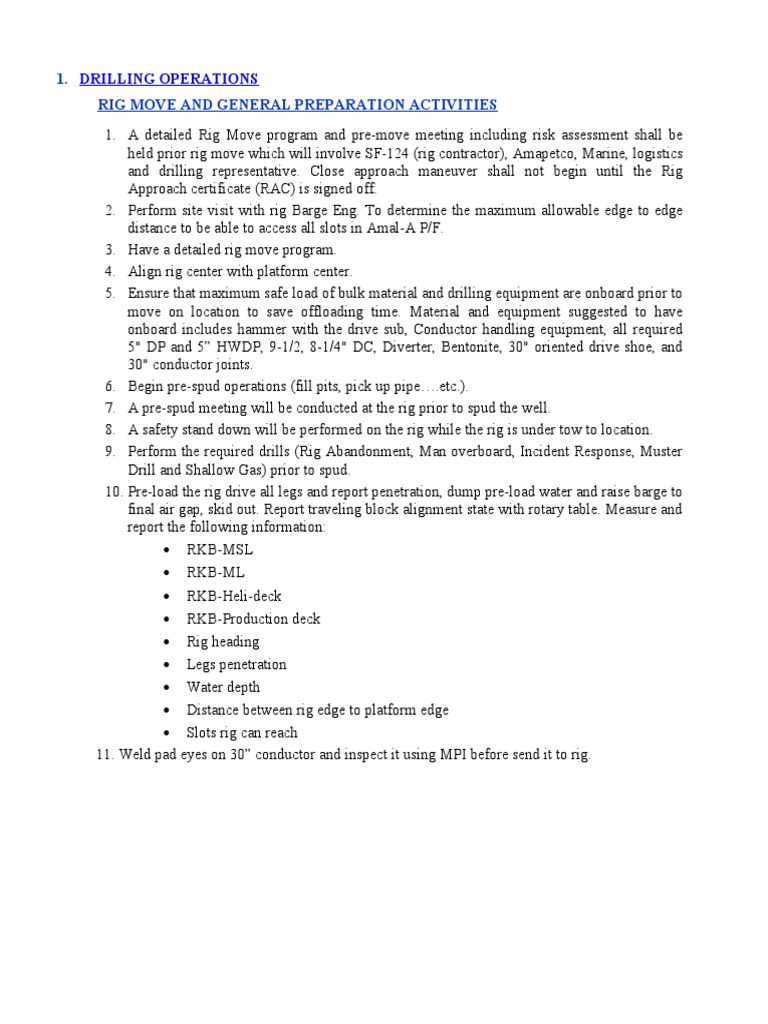 30" Conductor Pipe Driving Operations | PDF | Drilling Rig | Casing ...