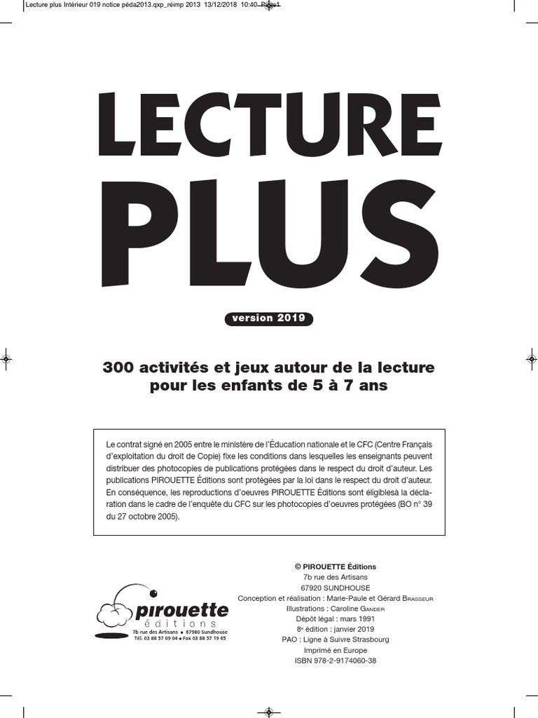 Lecture PLUS | PDF | Syllabe | Fichier informatique