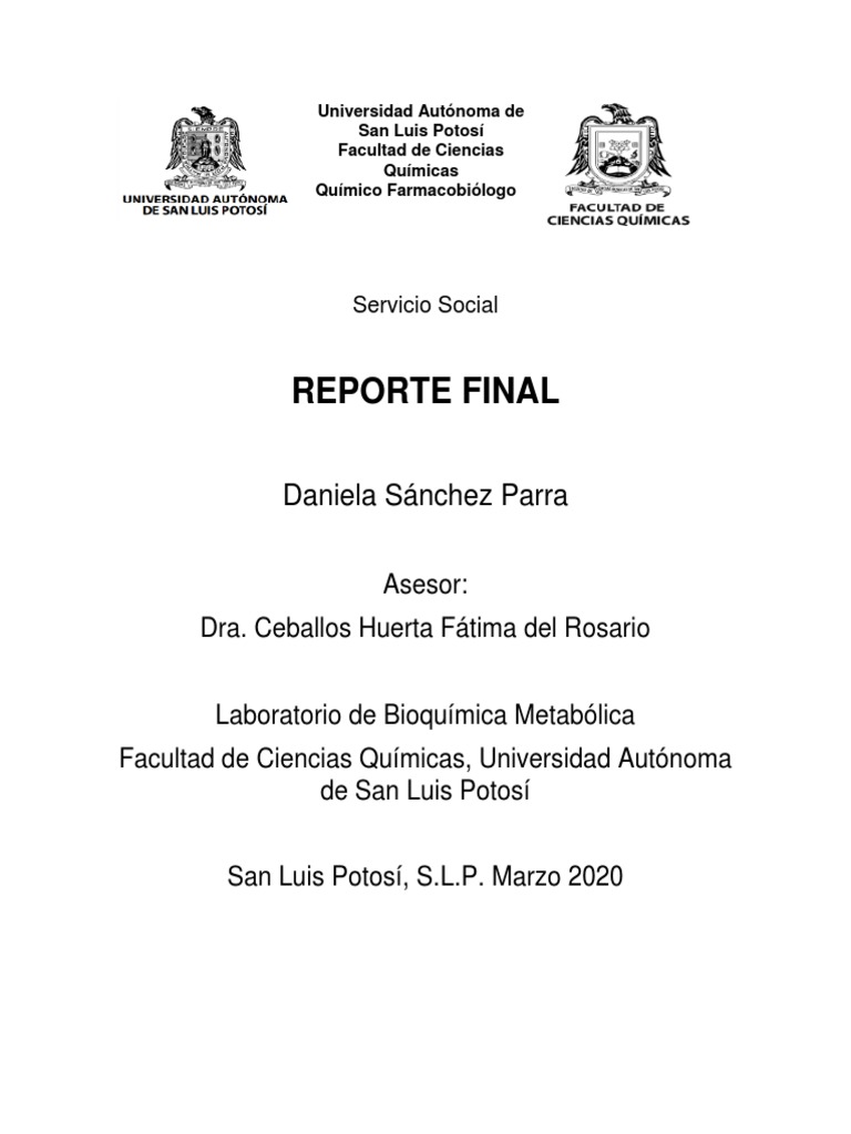 Reporte Final - SS - LBQ Observaciones | PDF | Lípido | Digestión