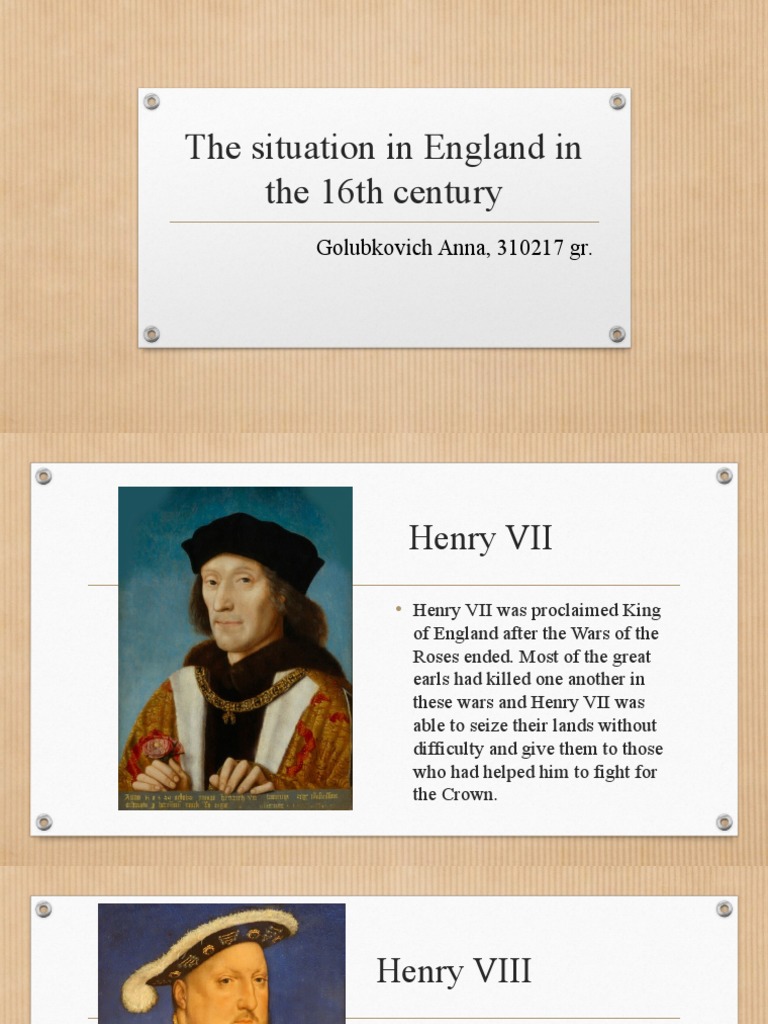 England in the 16th Century: Key Events | PDF | England | Europe