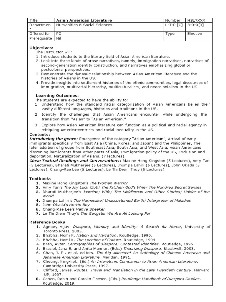 Asian American Literature | PDF | American Literature | Asia