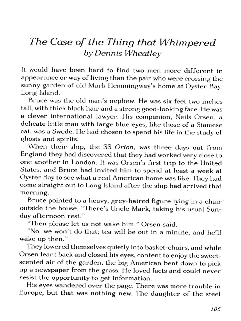 09 - The Case of The Thing That Whimpered | PDF