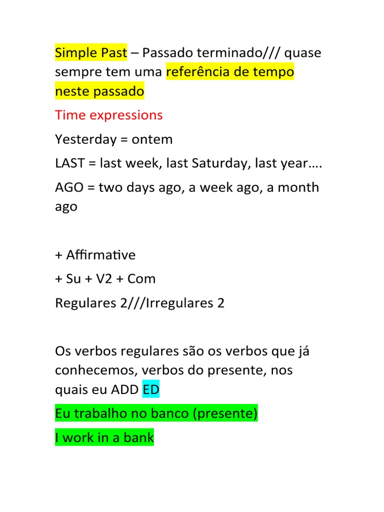 Simple Past - 24.07 | PDF