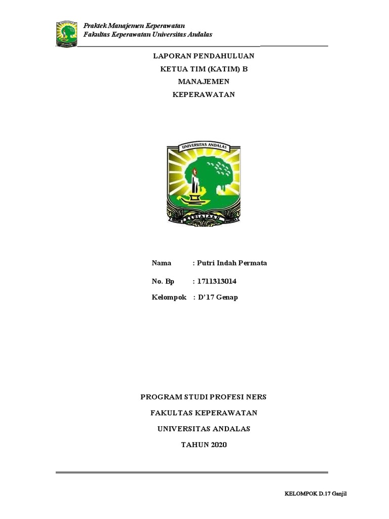 LP Katim B - Putri Indah Permata - 1711313014 | PDF