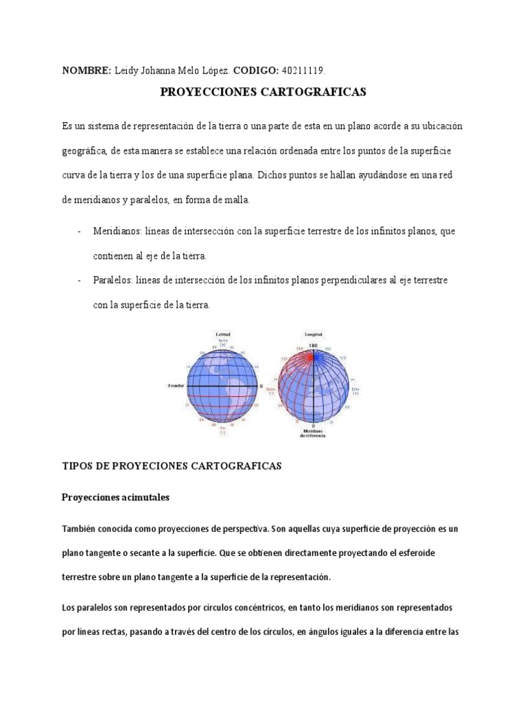 Proyecciones Cartograficas | PDF | Geometría diferencial | Cartografía