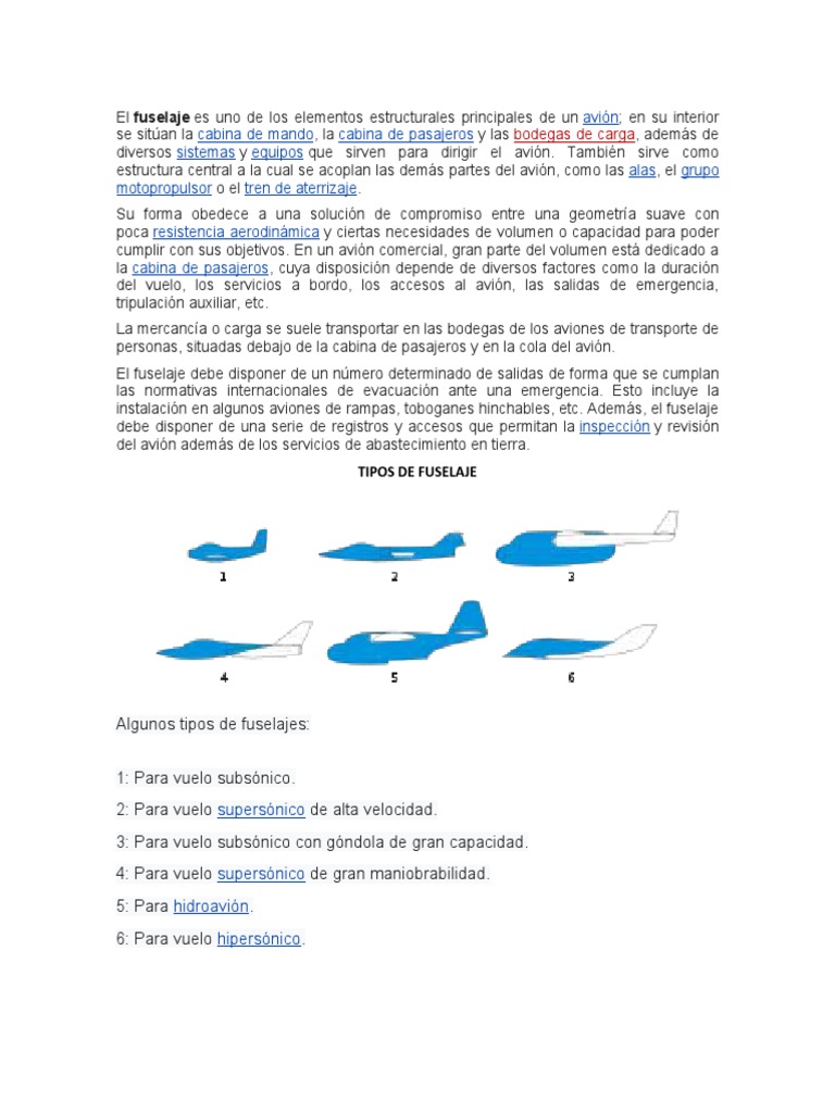 Tipos de Fuselaje | PDF