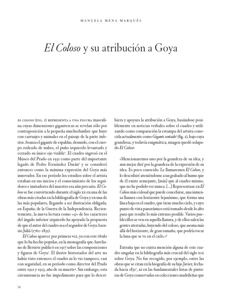 El Coloso y Su Atribución A Goya | PDF | Francisco Goya | Pinturas
