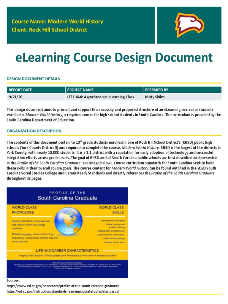 World History Course Design | PDF | Educational Technology | Learning