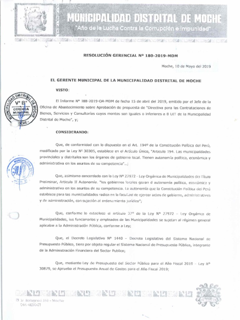 Directiva de Compras Menores A 8 UIT - MDM | PDF