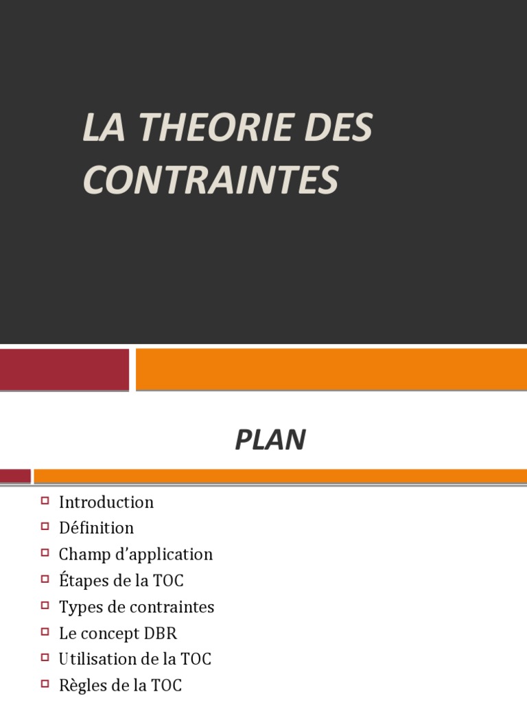 La Theorie Des Contraintes | PDF | Business | Économie