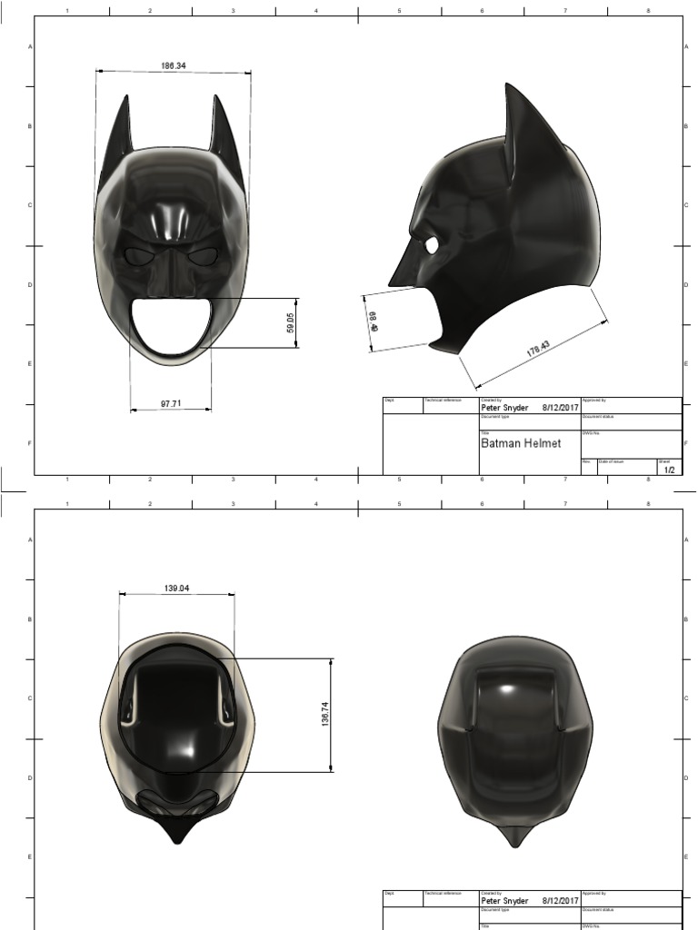 Batman Helmet: Dept. Technical Reference Created by Approved by | PDF