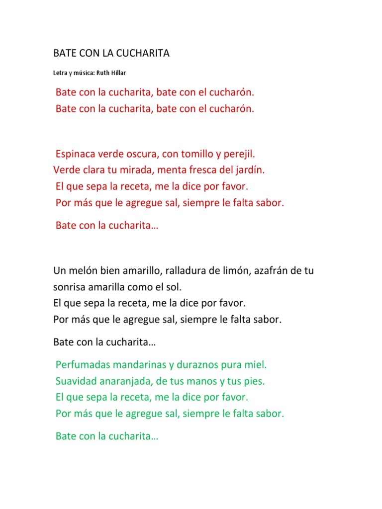 Bate Con La Cucharita | PDF | Cocina, comidas y vino